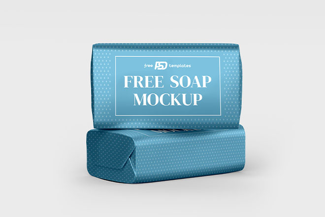Free Soap PSD Mockup Template Set for Photoshop