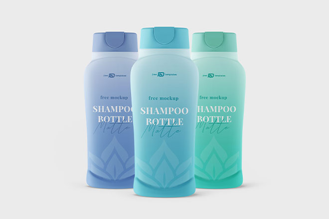 Free Shampoo Bottle Mockup Set PSD for Photoshop