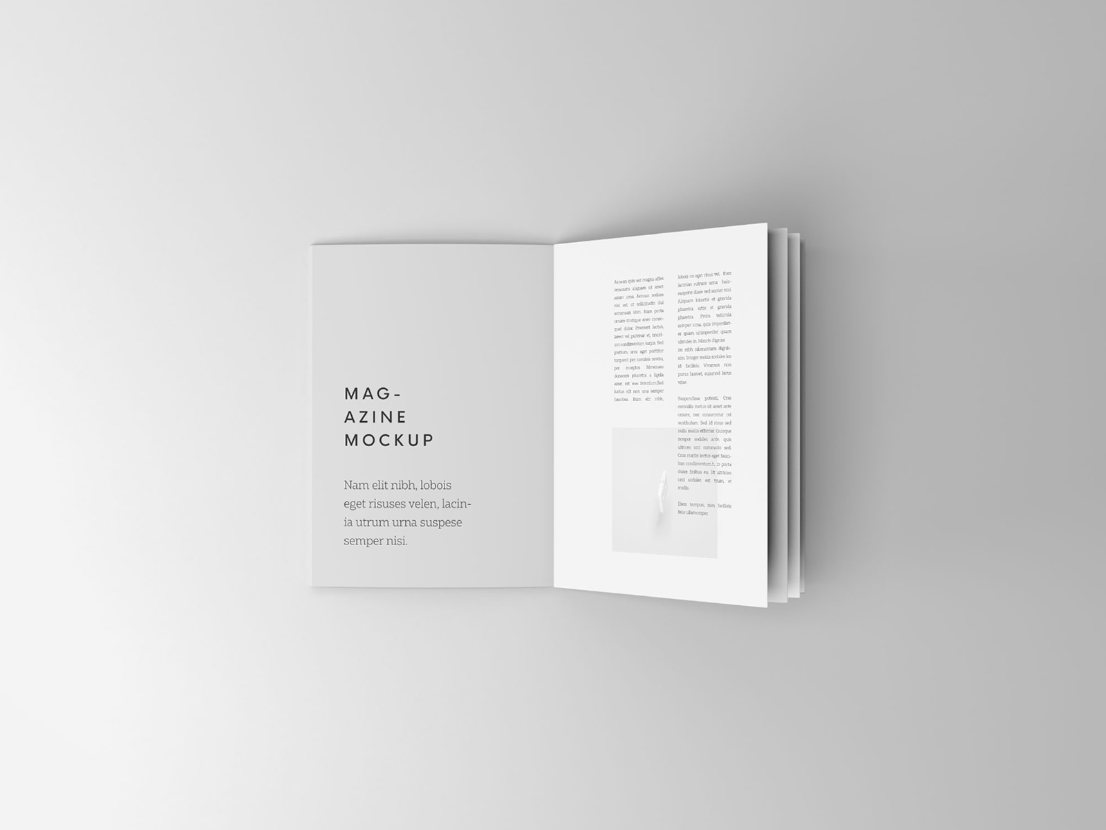 Free Overhead Booklet Mockup PSD Template for Photoshop