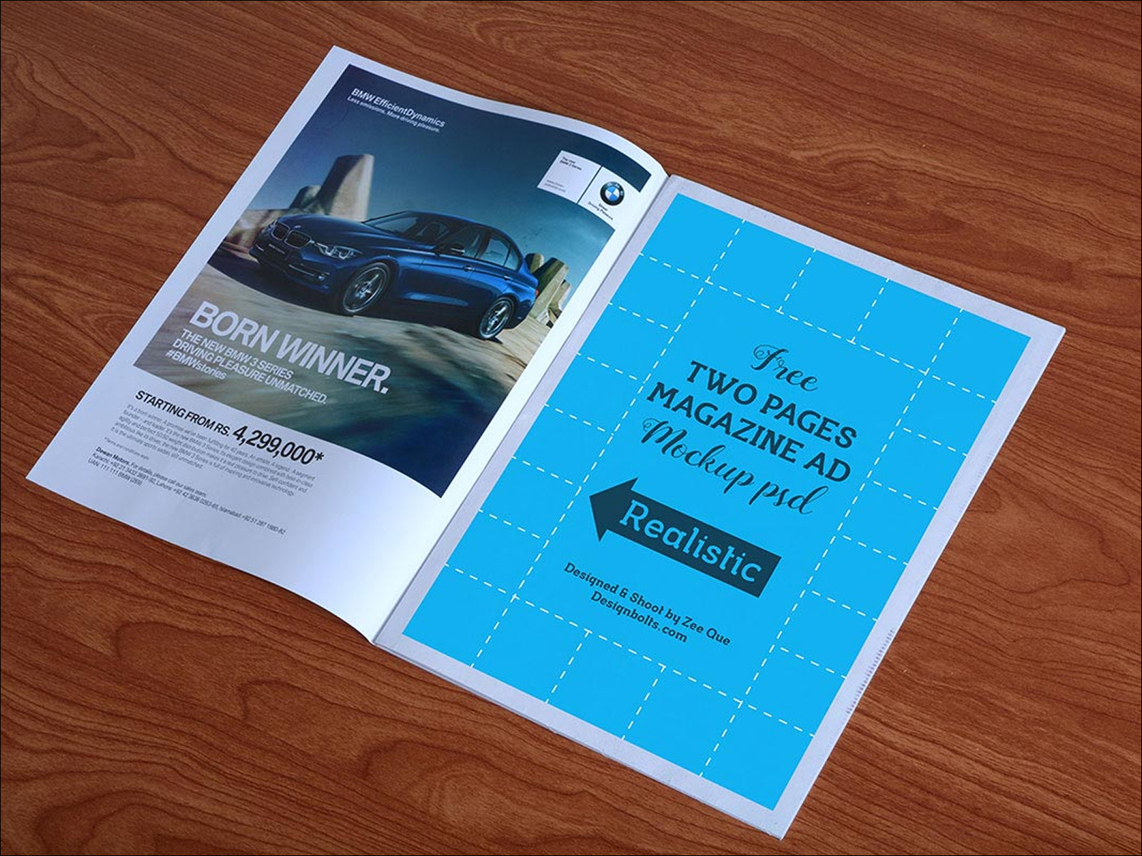Free High Quality Magazine Ad PSD Mockup