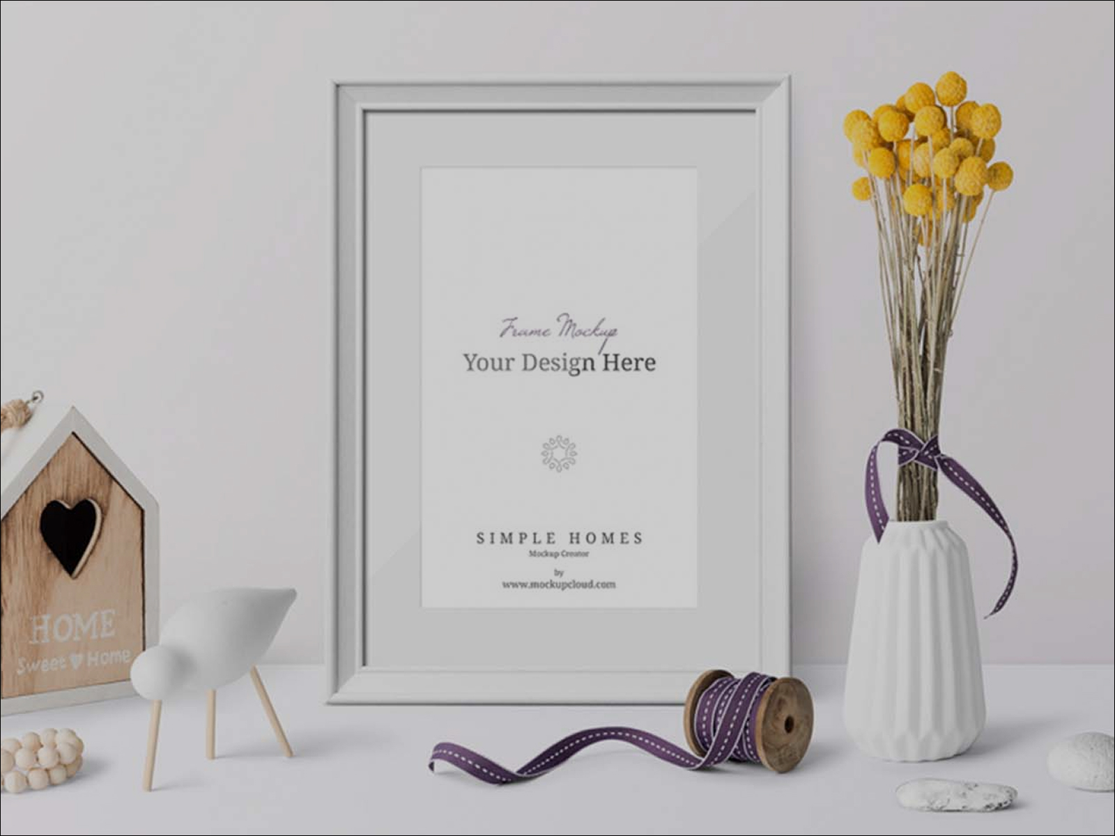 Free Poster Home Scene Mockup PSD for Photoshop