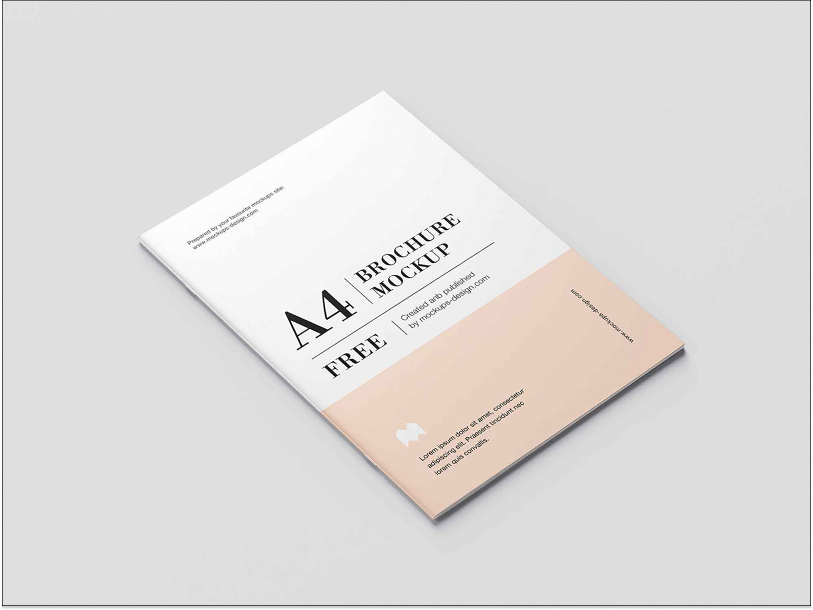 Free A4/A5 Brochure Mockup PSD Template for Photoshop