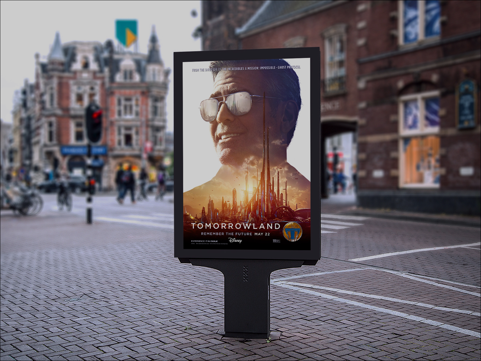 Free Market Advertising Poster Mockup PSD for Photoshop
