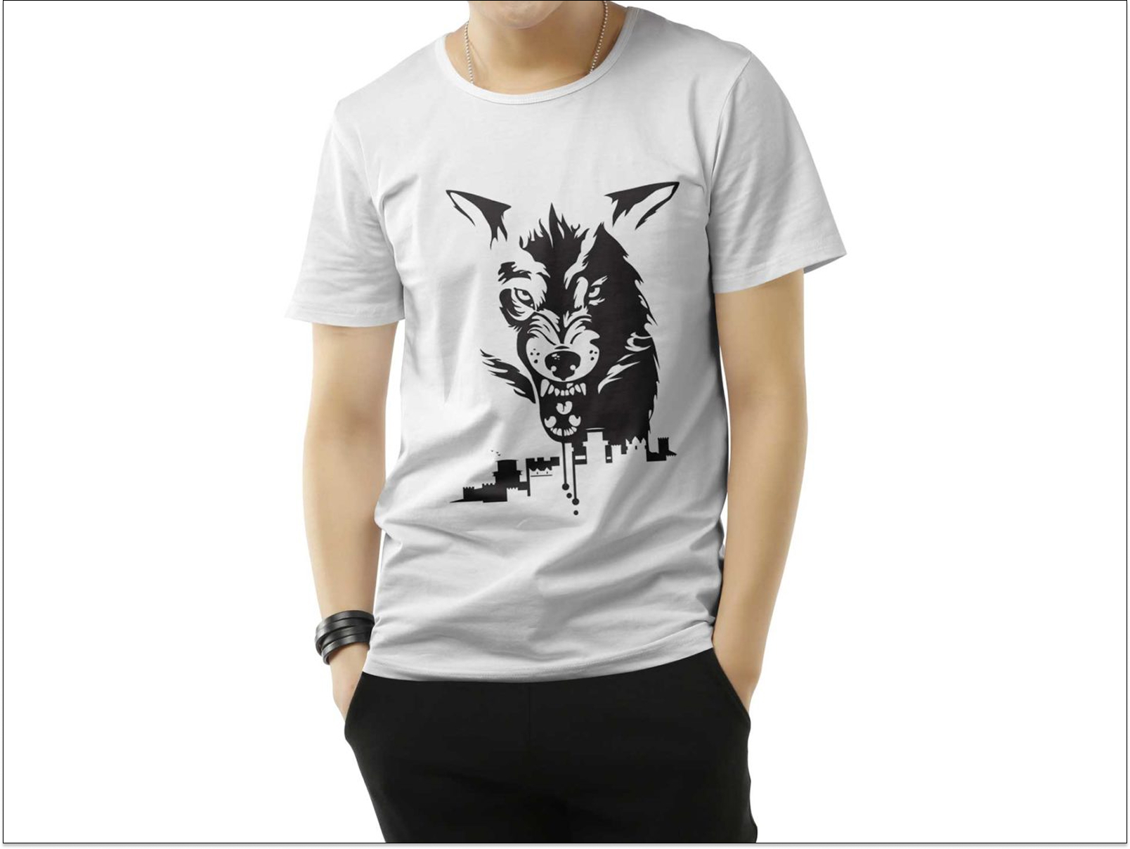 Free Round Neck Men T-Shirt Mockup PSD for Photoshop