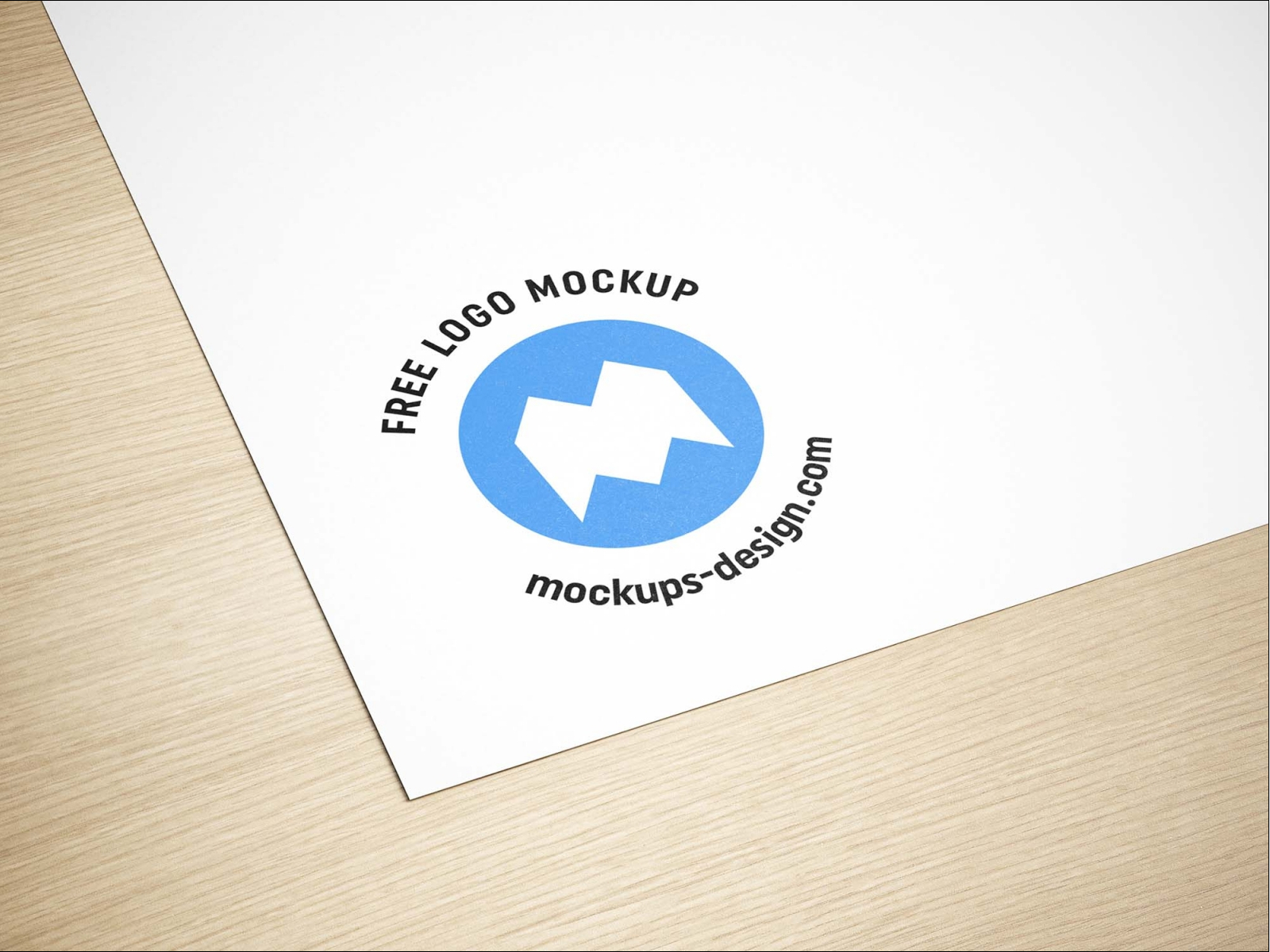 Free Paper Logo Mockup PSD Template for Photoshop