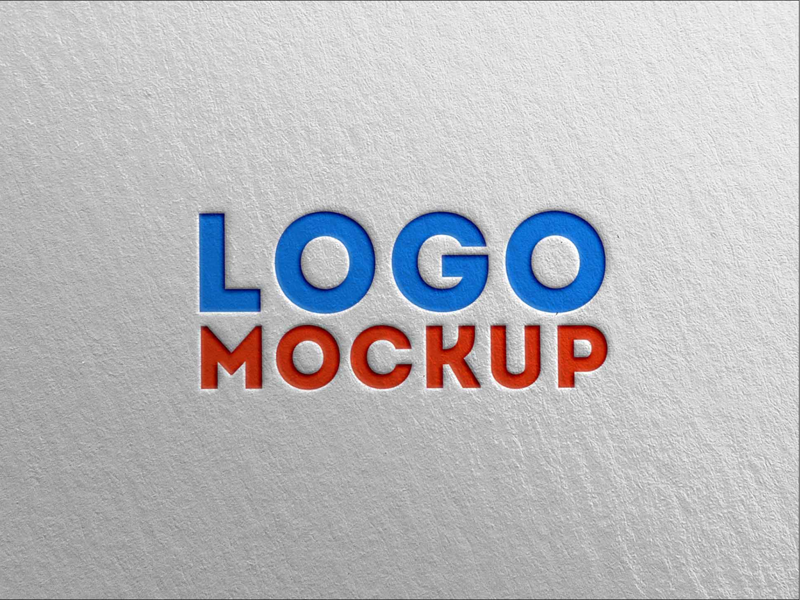 Free Simple Letterpress Logo Mockup PSD for Photoshop