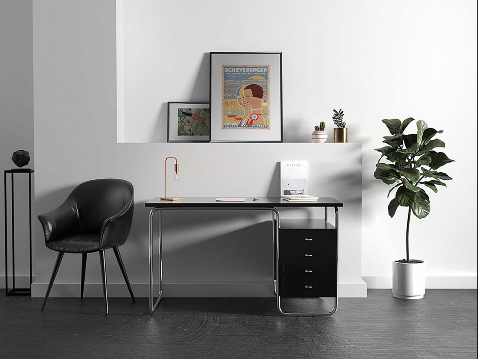 Free Workspace Poster Mockup PSD for Photoshop