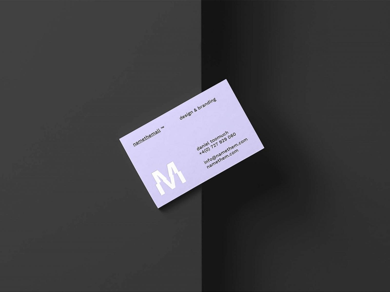 Free Business Card Diagonal Mockup PSD