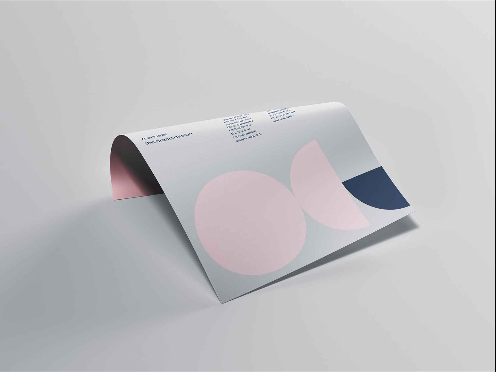 Free Curled Poster PSD Mockup Template for Photoshop