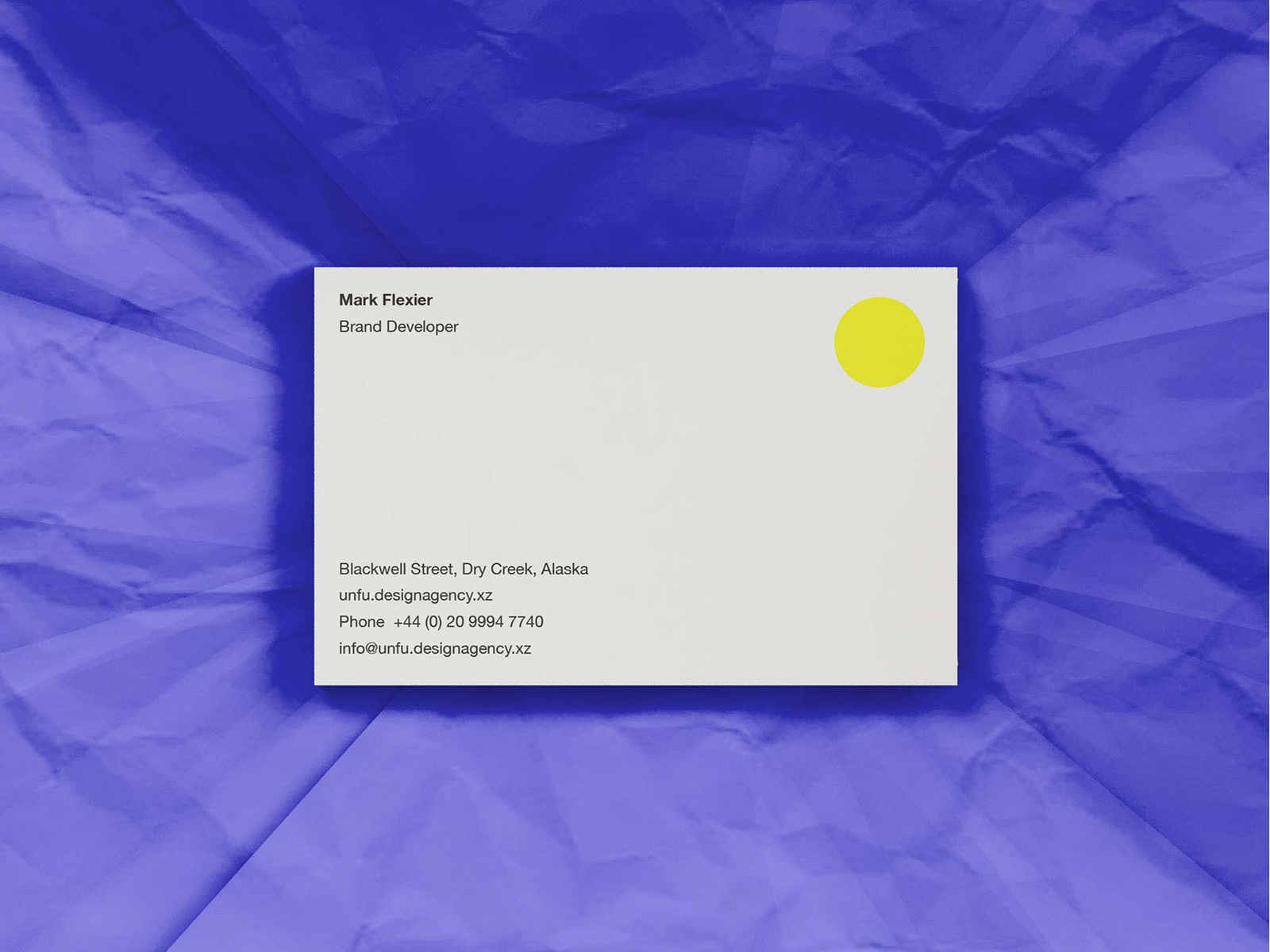 Free Wrapped Business Card Mockup PSD for Photoshop