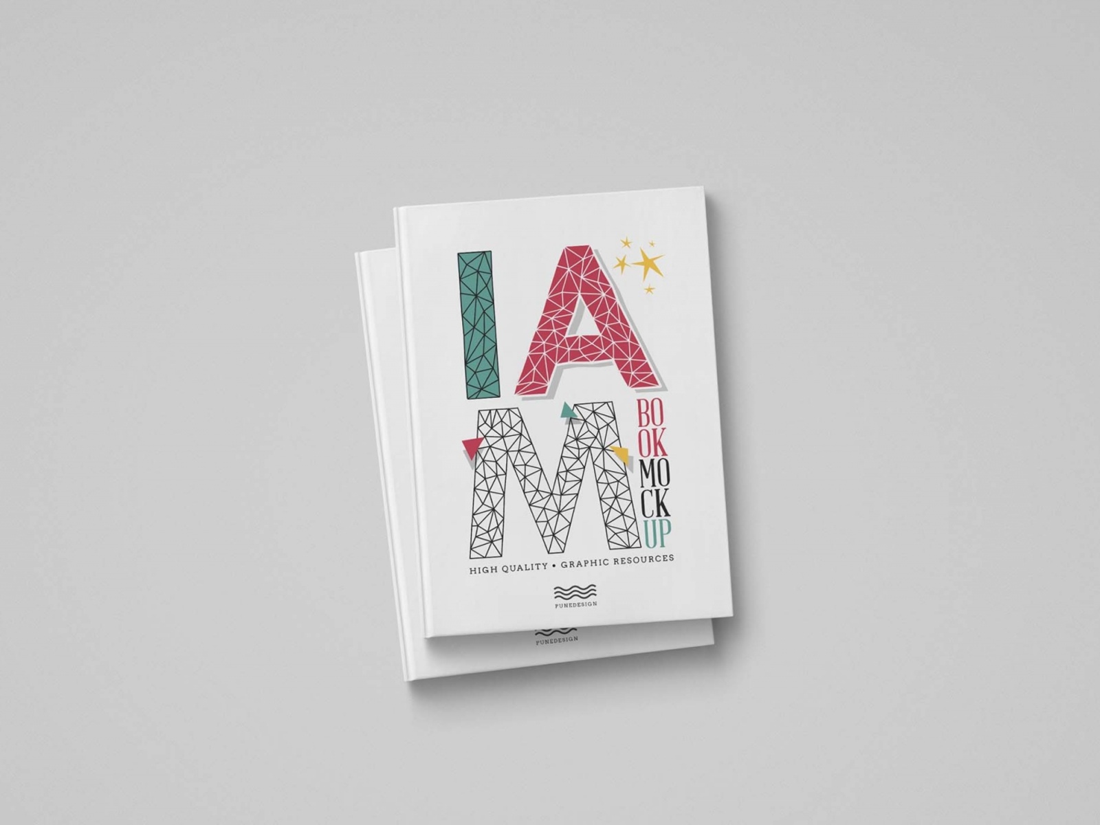 Free Two Simple Hardcover Books PSD Mockups