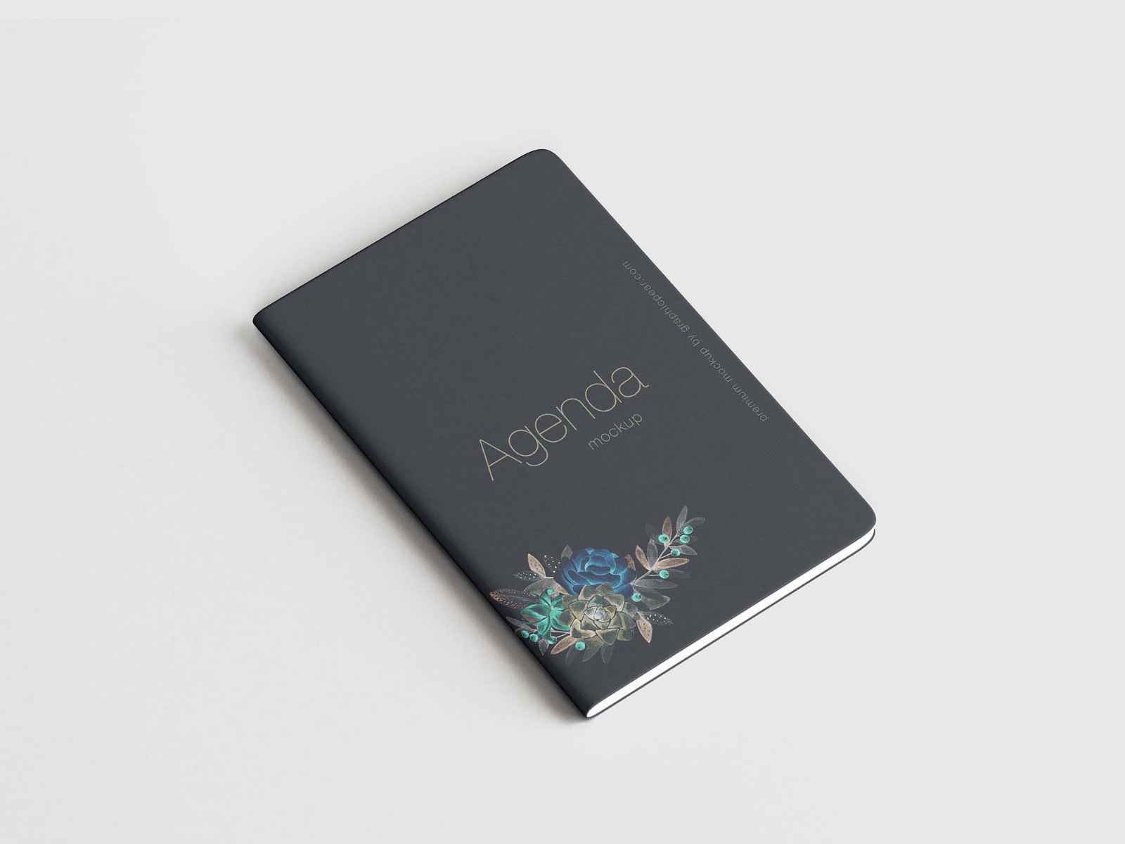 Free Modern Agenda Book PSD Mockup