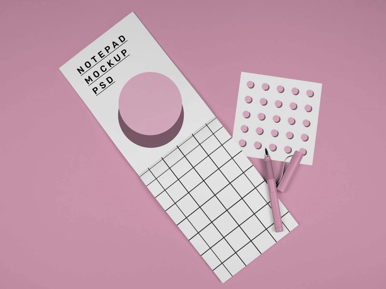 Free Stylish Spiral Notepad PSD Mockup