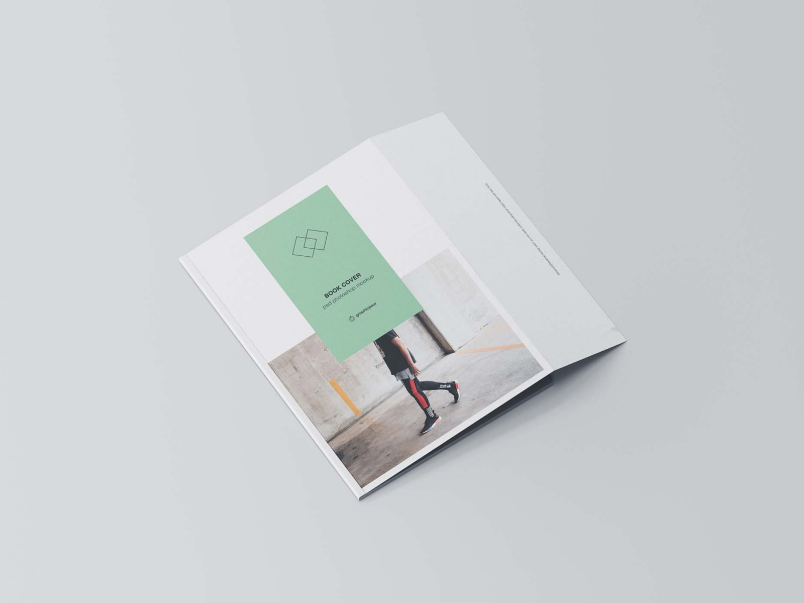 Free Paper Book Cover Inner Fold PSD Mockup