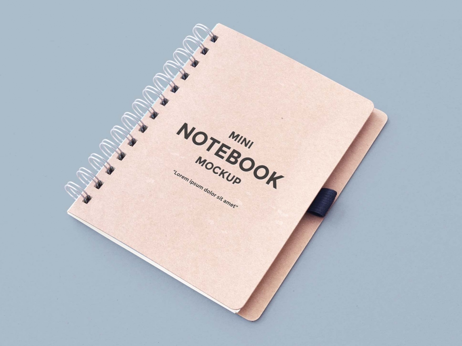 Free Spiral Mini Notebook PSD Mockup