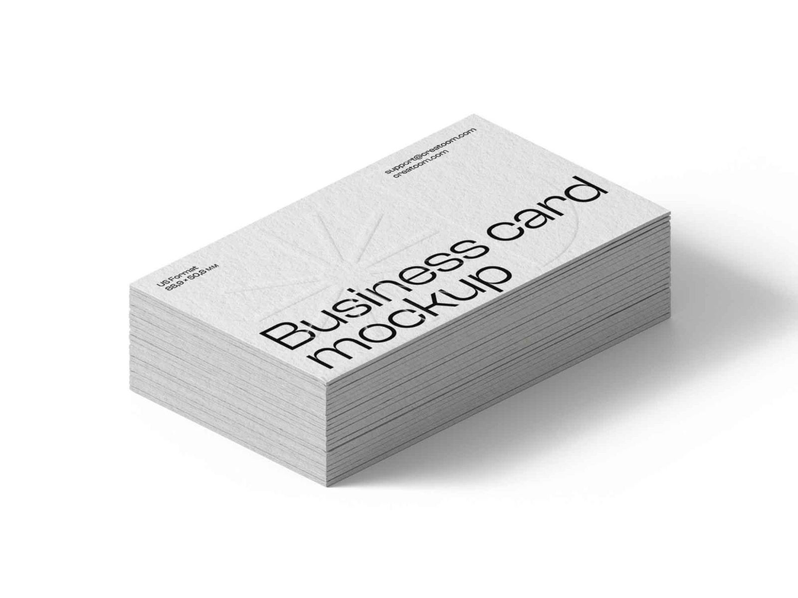 Free Textured Business Card Stack PSD Mockup