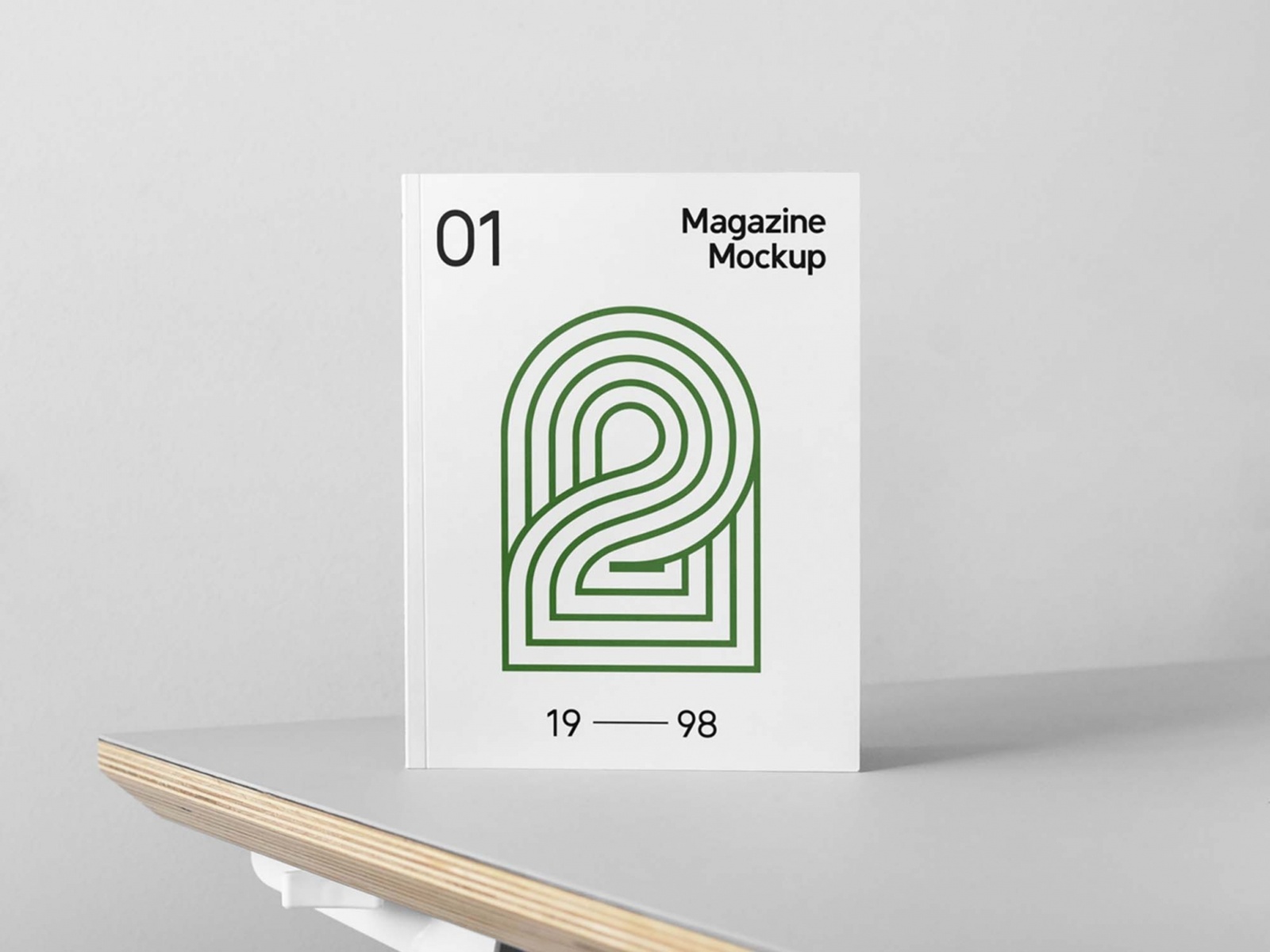 Free Upright Book Front Cover PSD Mockup