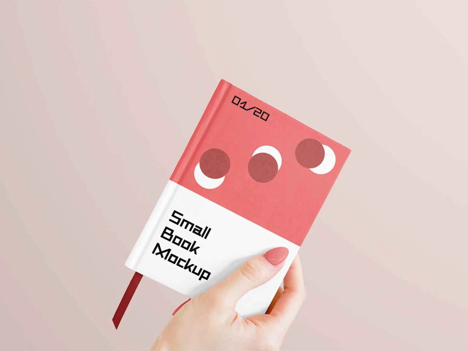 Free Hand With Small Book PSD Mockup