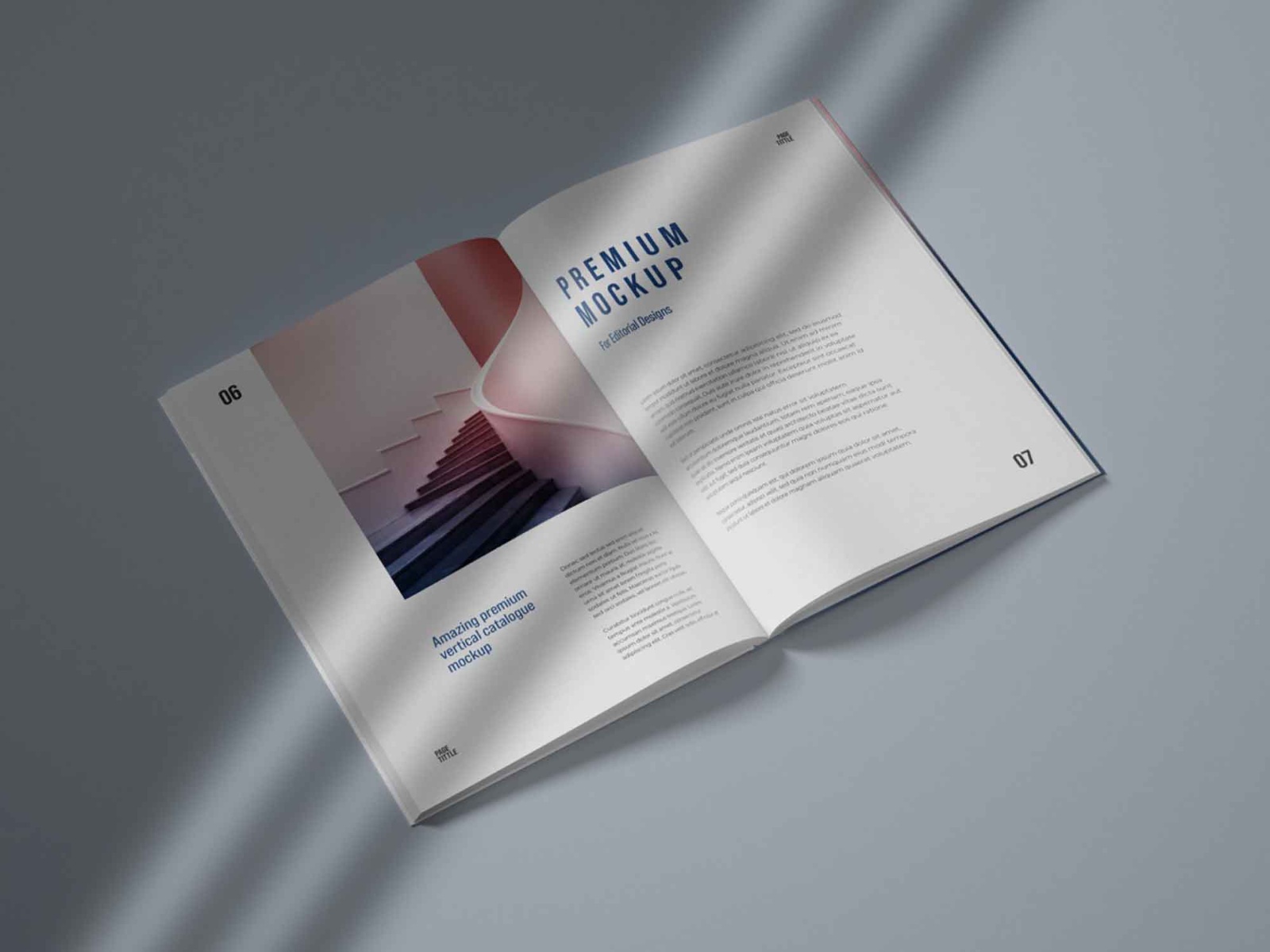 Free Open Catalog Magazine PSD Mockup