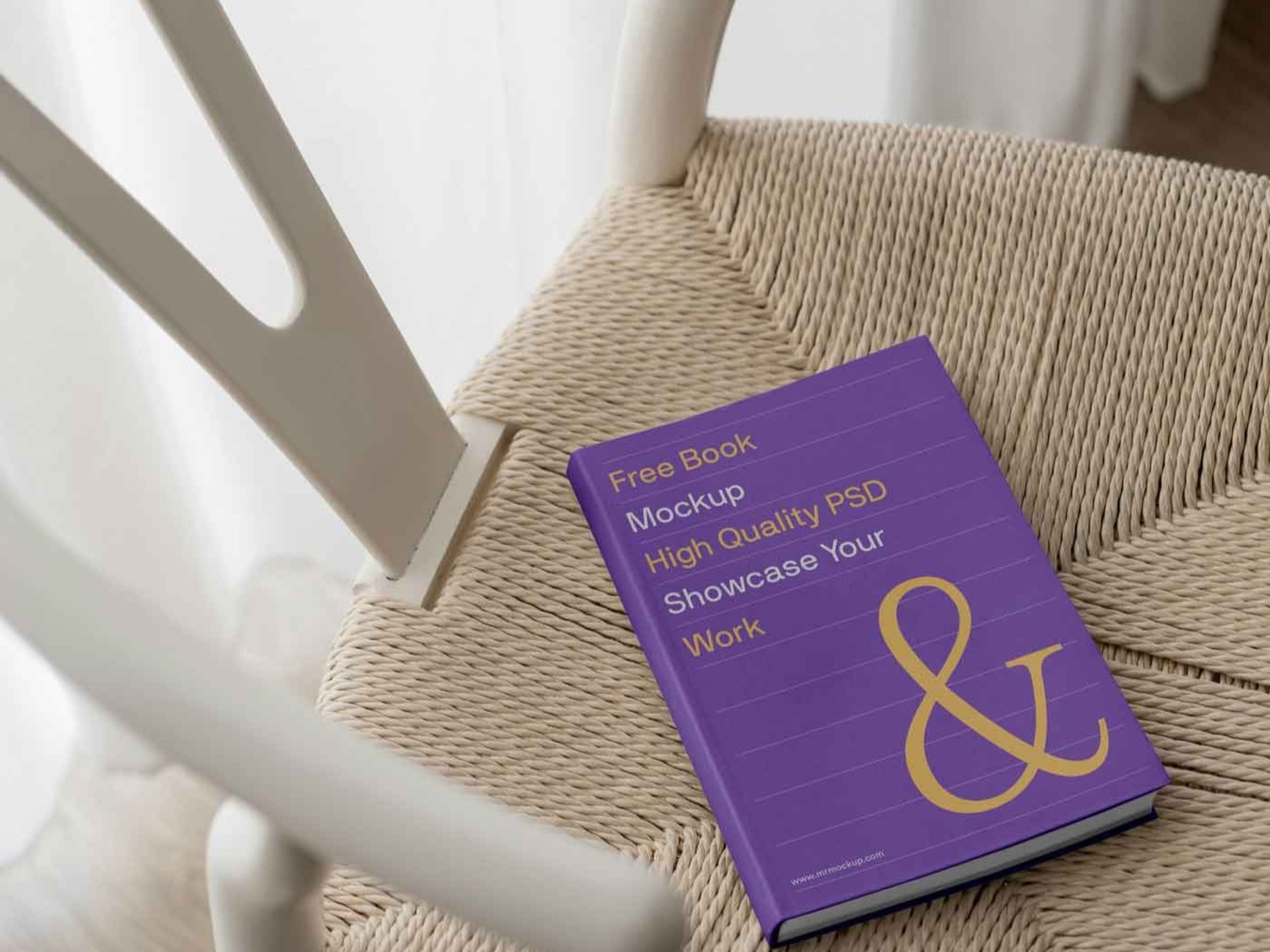 Free Book On Chair PSD Mockup